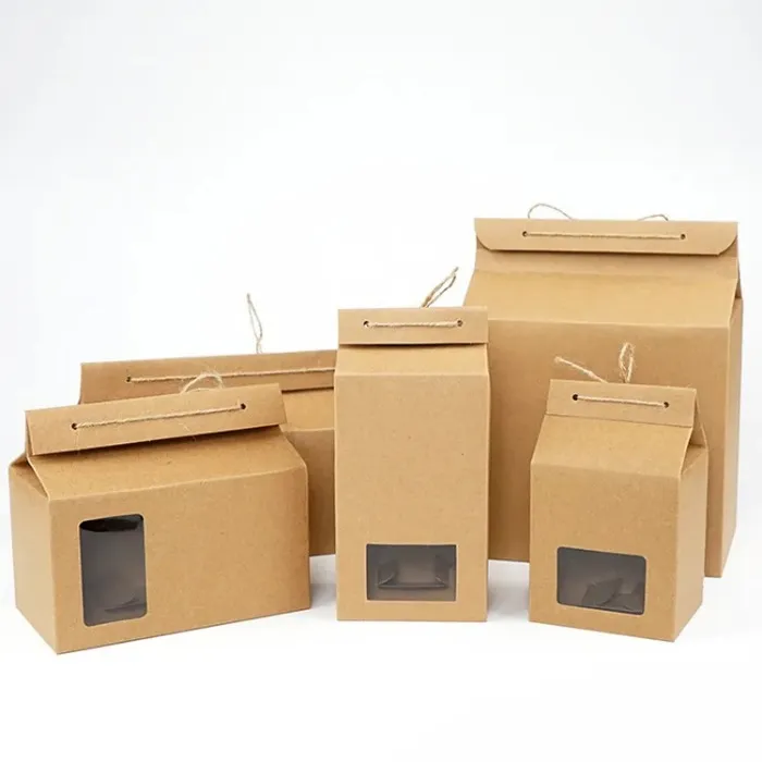 Gift Wrap Packaging | Kraft Food Carton Boxes For Gifts Foldable Tea ...