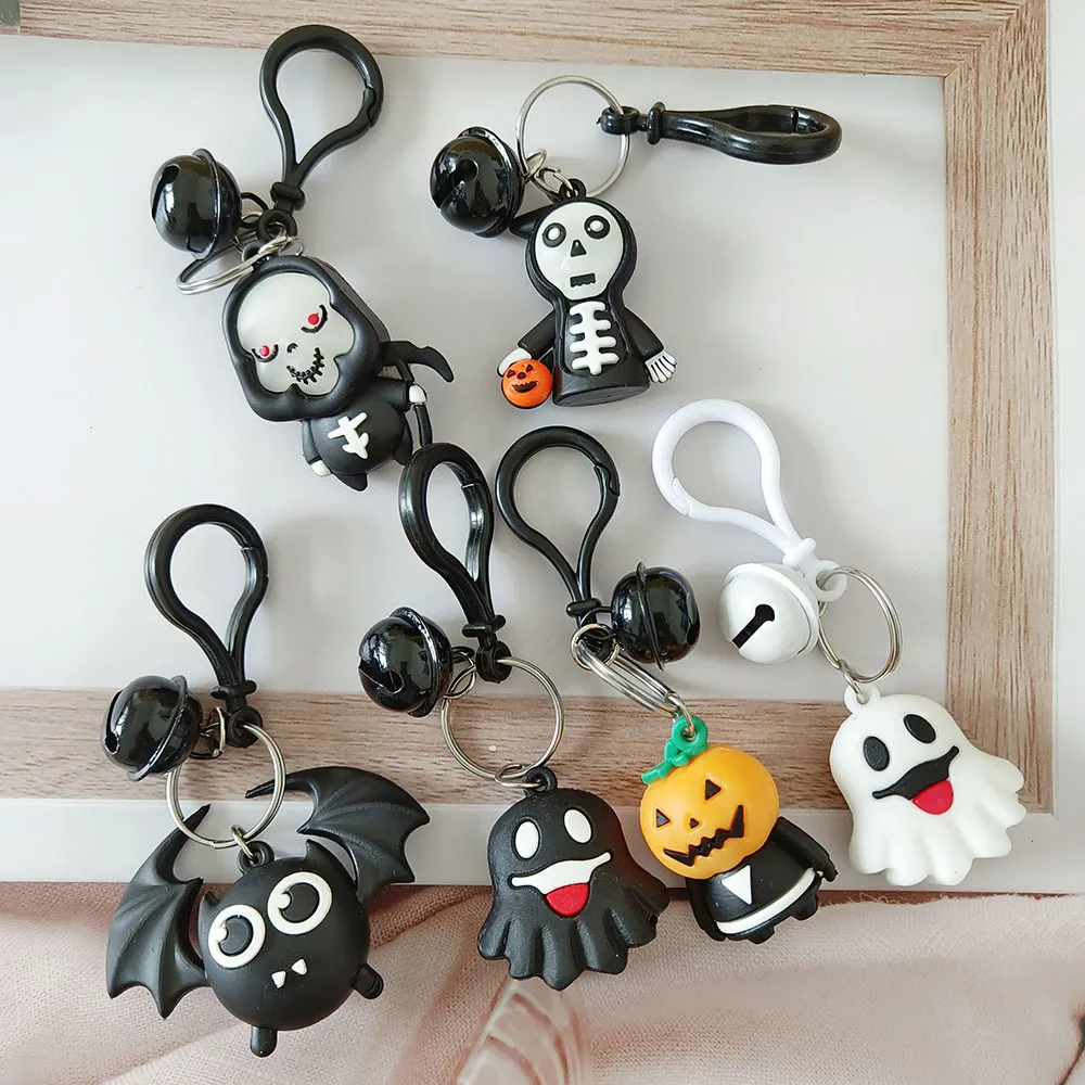 Spooky Cute Halloween Keychain - Ghost Sickle Cartoon Toy Keychain for ...