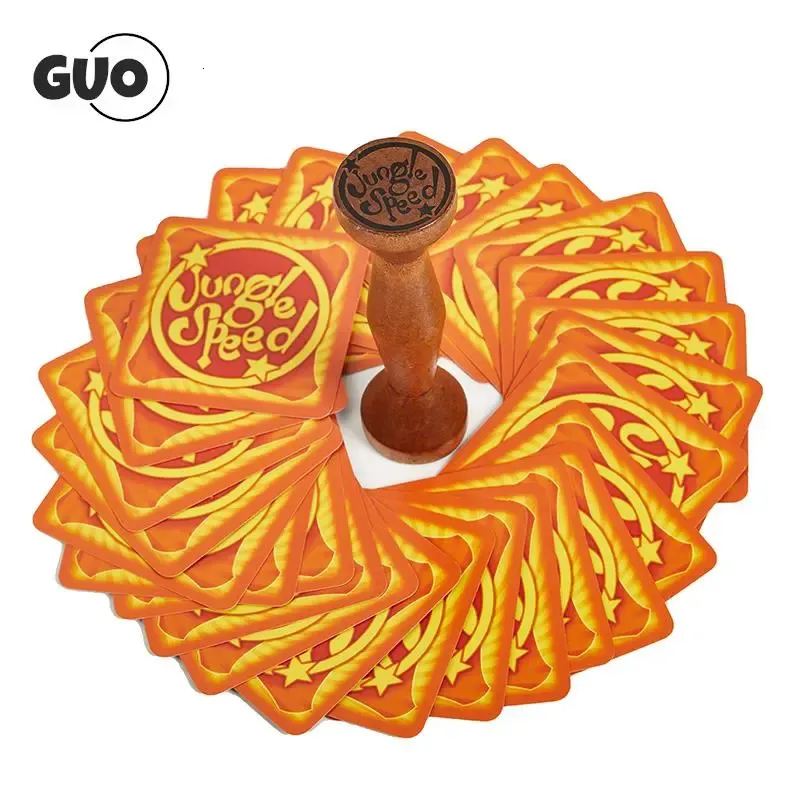 Jungle Speed Cards | Wooden Jumanji Game Fast Paced Family Board Game ...