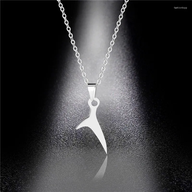 Hawaiian Nautical Stainless Steel Pendant Necklace, Lovely Mermaid Tail ...