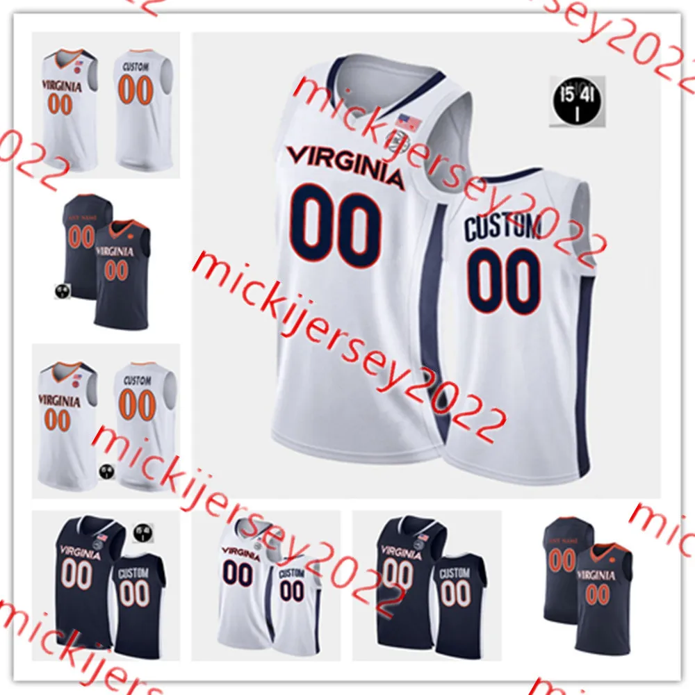Custom Stitched Virginia Basketball Jersey For Men, 35 Leon Bond III, 0 ...