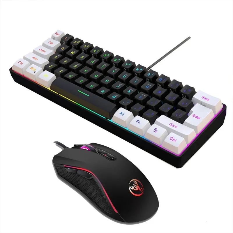 DHgate.com:Wired Gaming Keyboard and Mouse Combo: 61-Key Rainbow ...