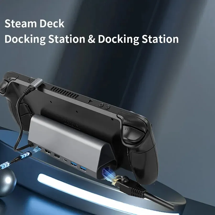 Power Supply USB Hub Docking Station: 7 In 1 Stand With USB 3.0, 4K ...