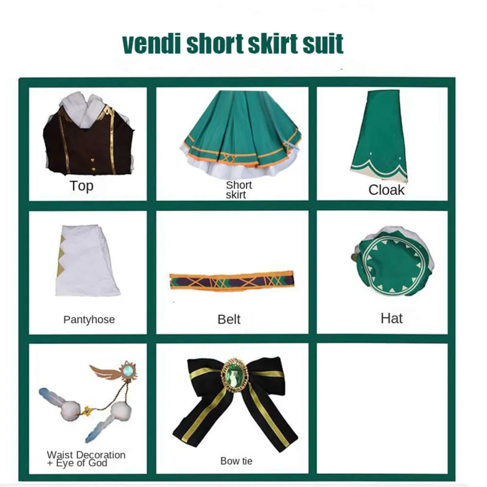 Venti Cosplay Costume Genshin Impact Game Fanatic Anime Store Props With Wig Cloak And Suit