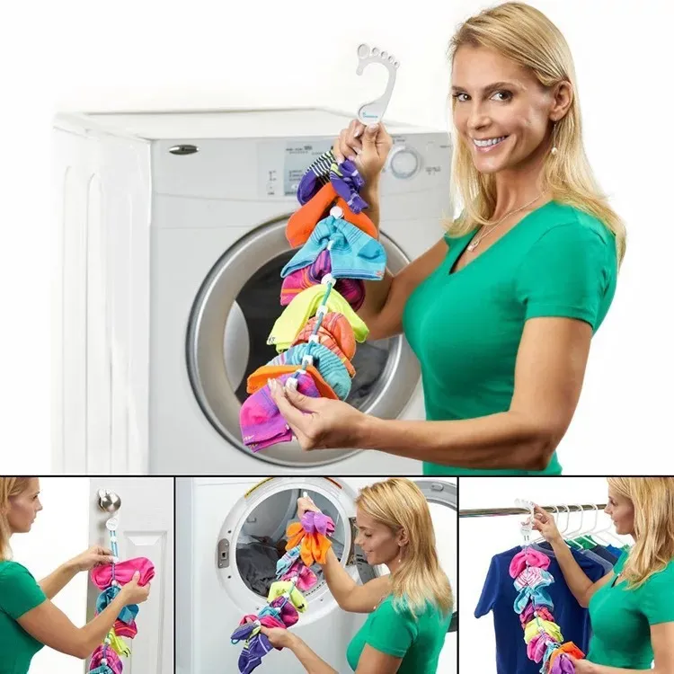 Sock Organizer Hanger - Space-Saving Sock Storage, Traceless Hanging ...