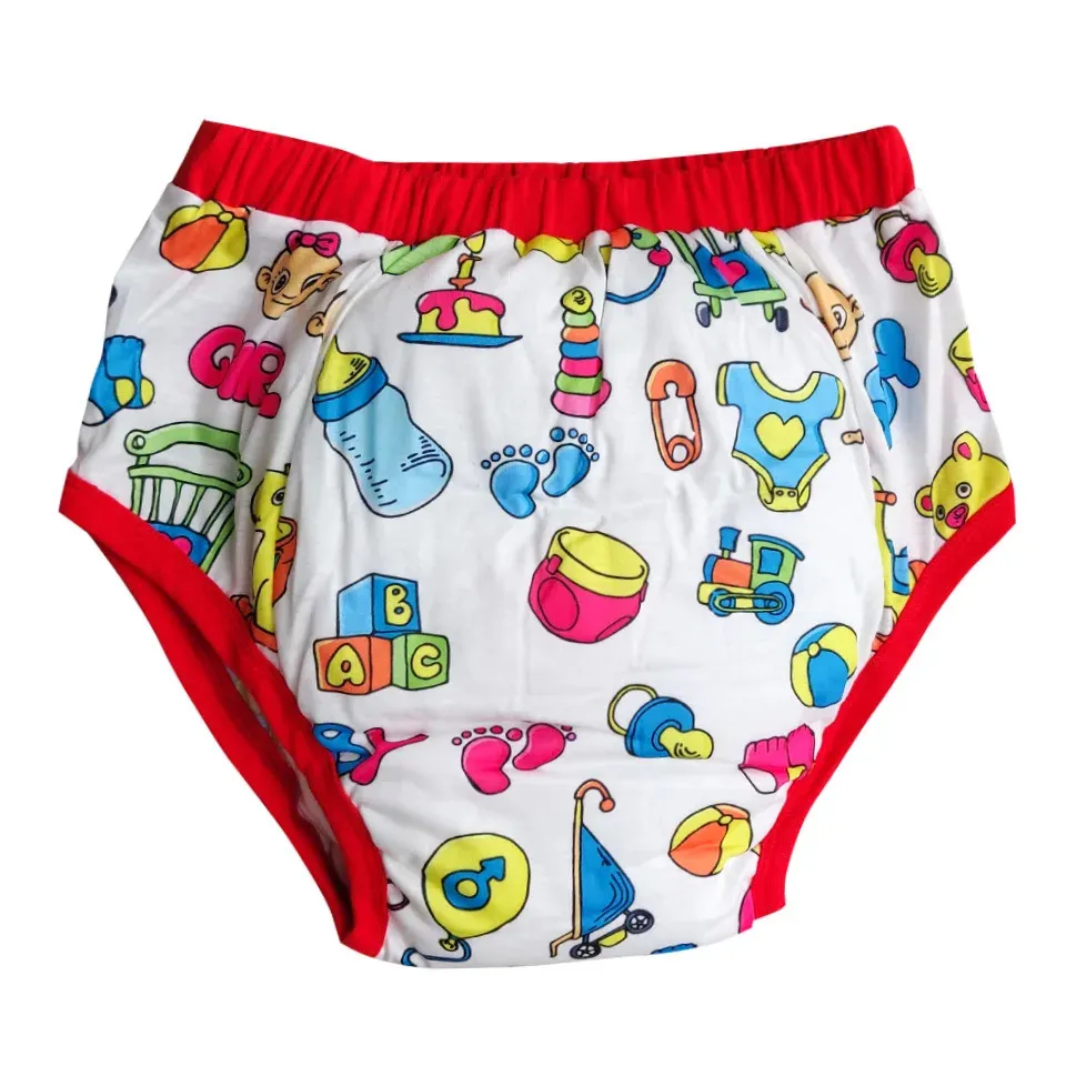 Cartoon Printed Waterproof Cotton Adult baby diapers Nappies - Reusable ...