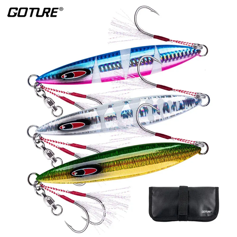 Goture Metal Jig Fishing Lures - 100g, 150g, 250g Saltwater Casting ...