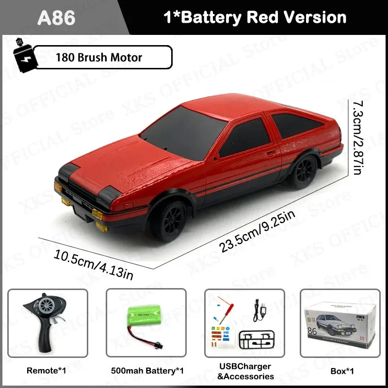 Coche Eléctrico RC AE86 Modelo 1 18 RC 2.4G Control Remoto 15 Km H Alta Velocidad RWD En ...