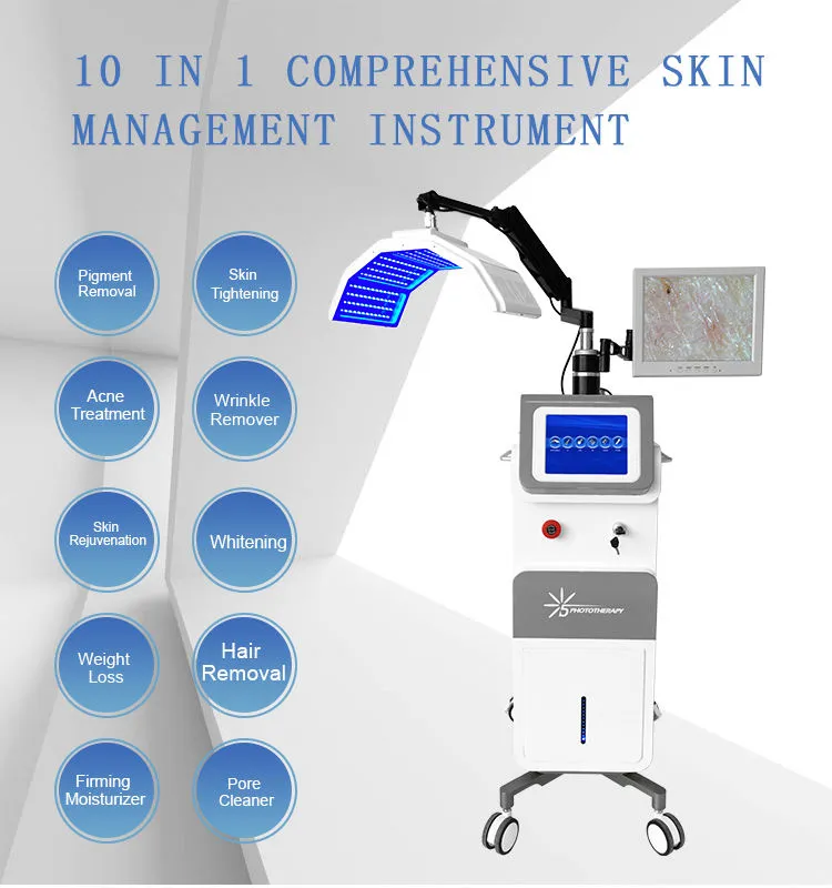 Facial Lifting Machine Led Light Therapy: Photon Skin Analyzer For ...