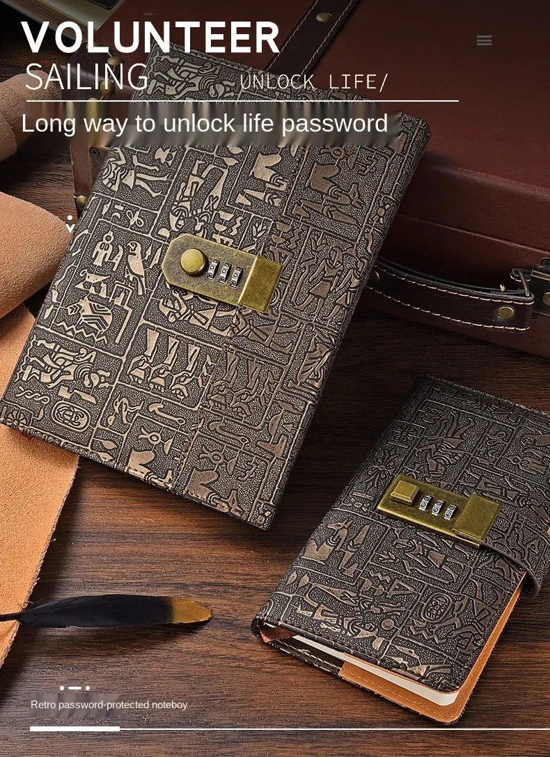 Wholesale European Style Retro Notebooks For Students With Lock 200 ...