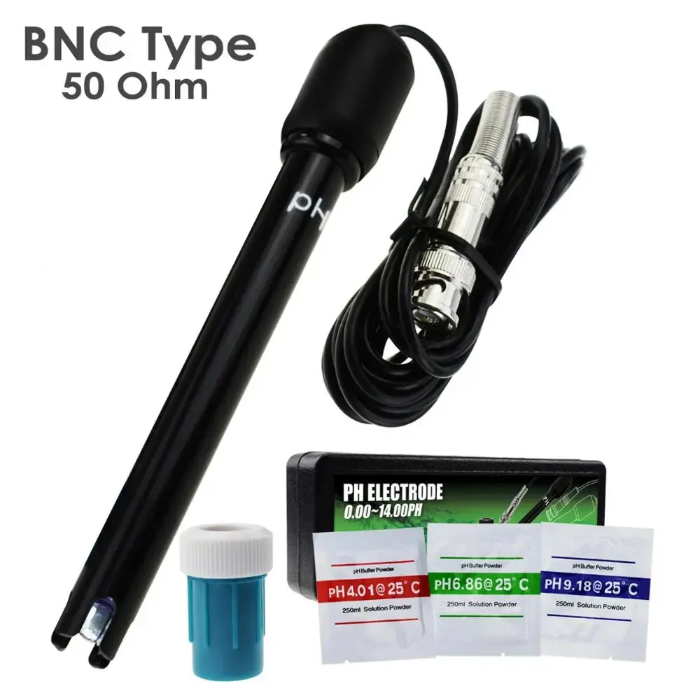 Accurate pH Electrode Probe - 300cm Cable, BNC Connector, 0-14 Range ...