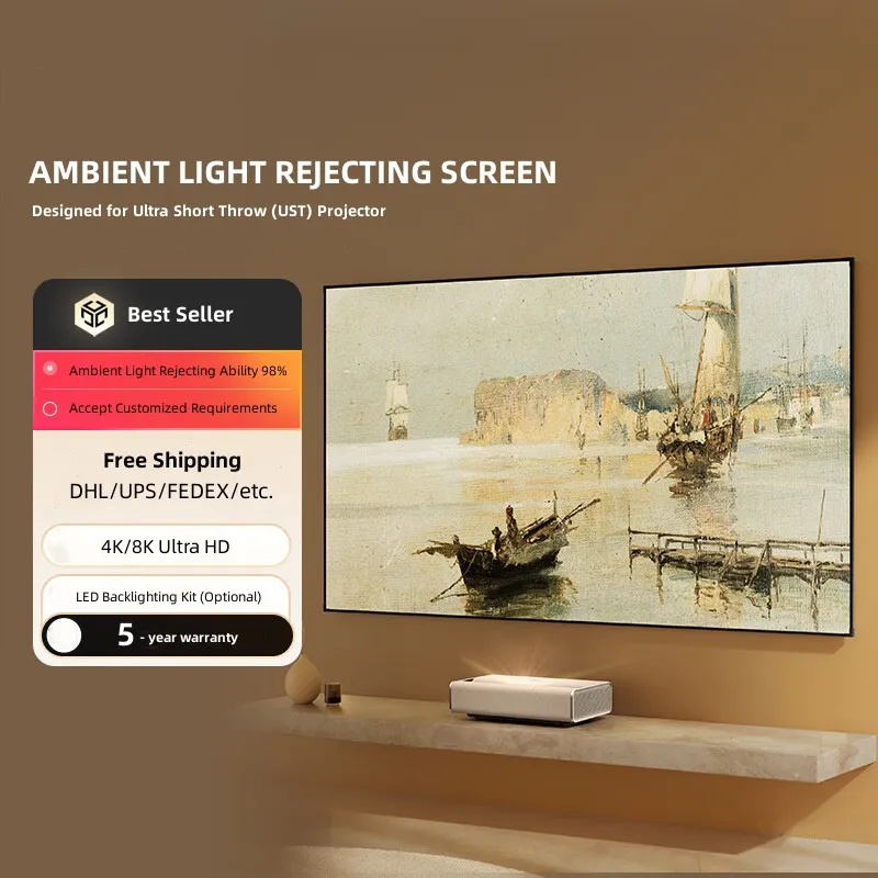 DHgate.com:VAVA ALR CLR 120 Fixed Frame UST ALR Projection Screen for ...