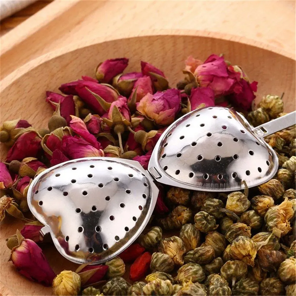 DHgate.com:Stainless Steel Mesh Tea Ball Heart-Shaped Infuser Strainer ...