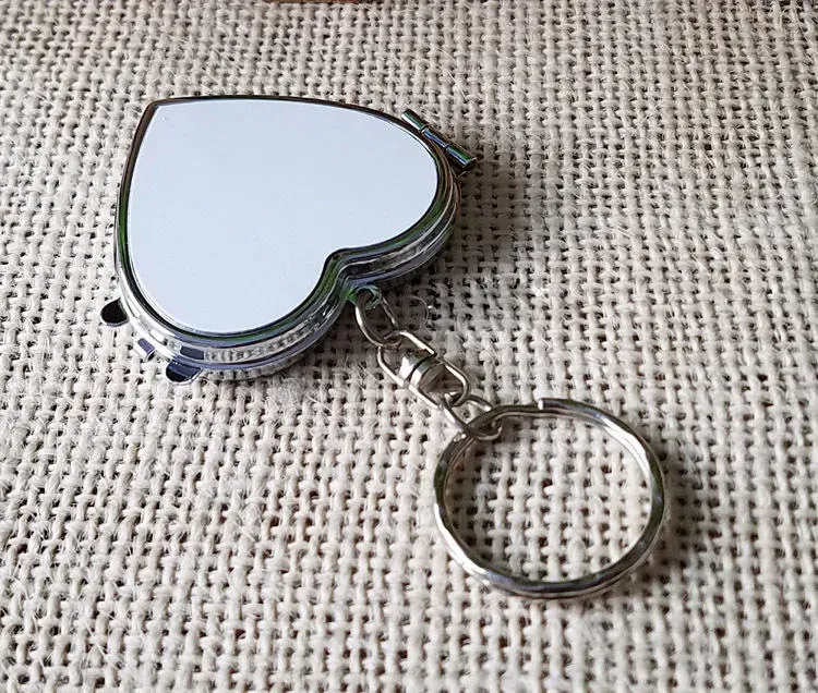 DHgate.com:Sublimation Blank Heart Round Makeup Mirrors for Heat ...