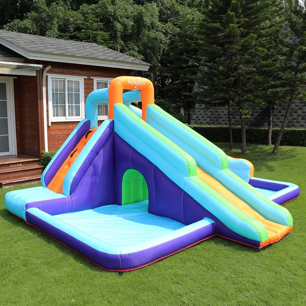 Inflatable Water Slide Play Center For Kids Backyard Water Park With ...