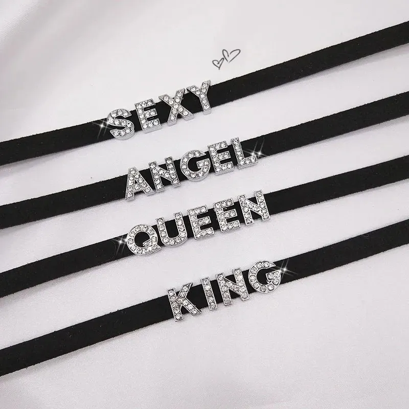 DHgate.com:Personalized Velvet Gothic Choker Necklace with Custom Name ...
