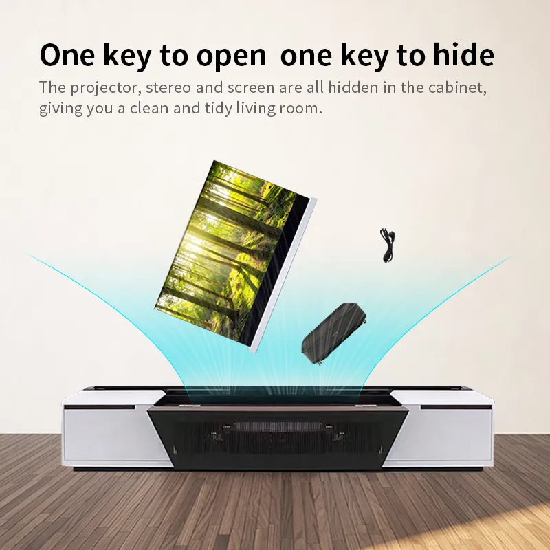 Cabinet Télévisé Laser Motorisé De 120 Pouces Écran De Projection De ...