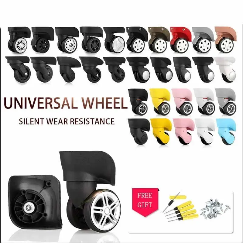 Universal Luggage Wheels Replacement - Mute Swivel Wheels for Suitcase ...