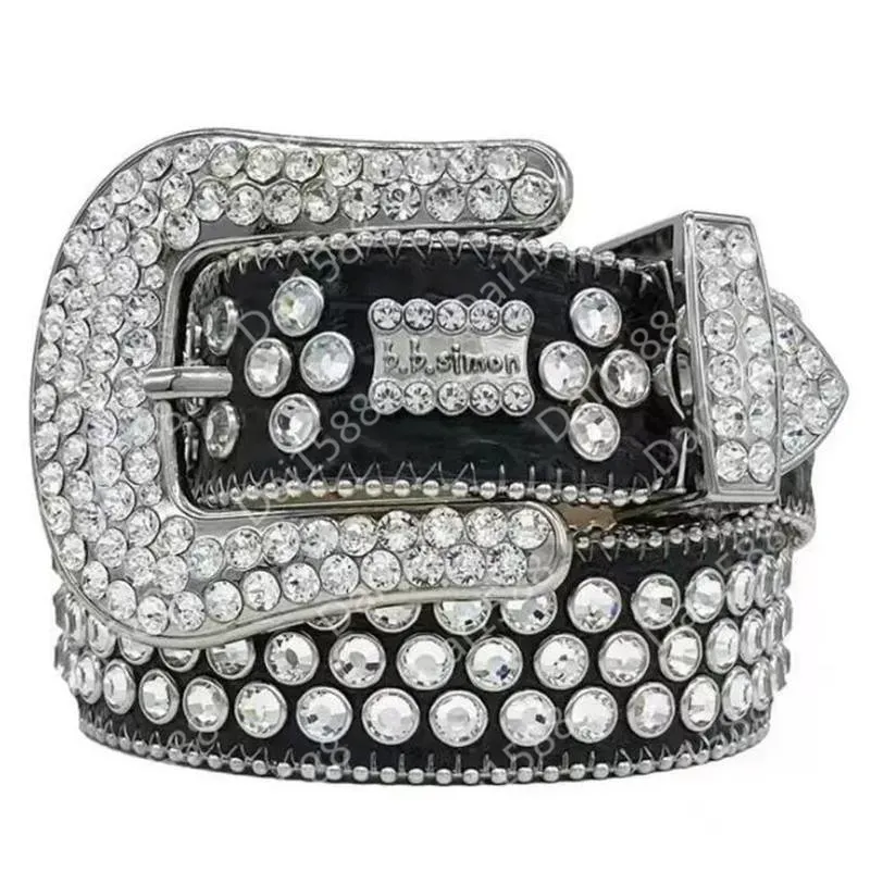 Rhinestone Studded Belt - Edgy Gunmetal Finish, Beaded Waistband ...