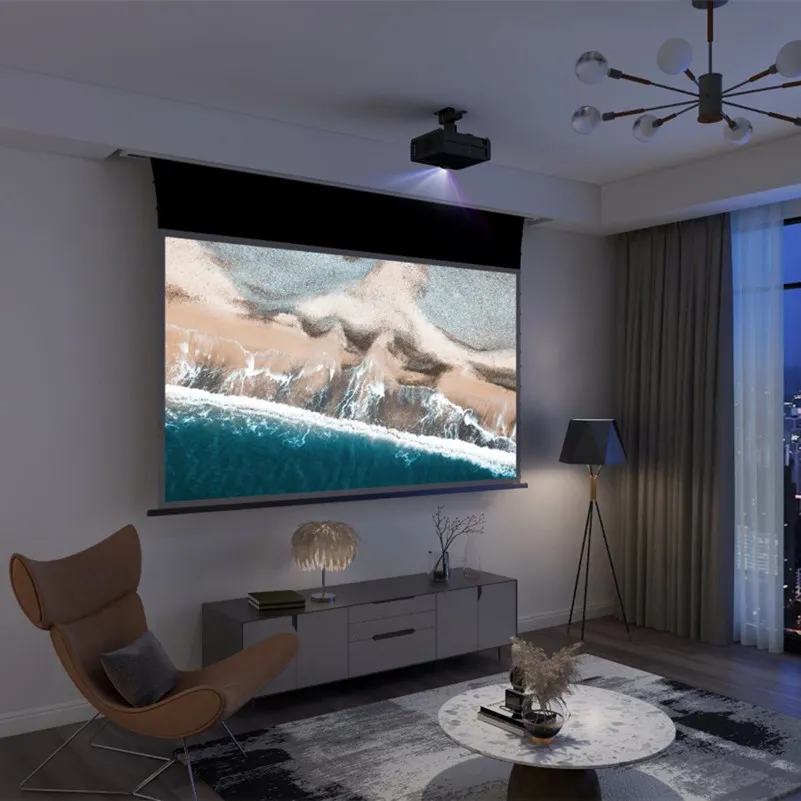 Ambient Light Rejecting ALR Projector Screen - Electric Roll Up Tab ...