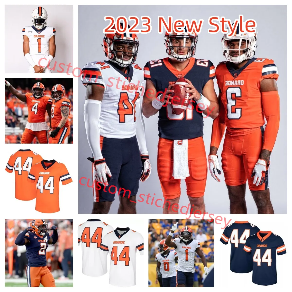 Syracuse Jersey Custom Stitched Mens Francois Nolton Jr. Myles Farmer ...