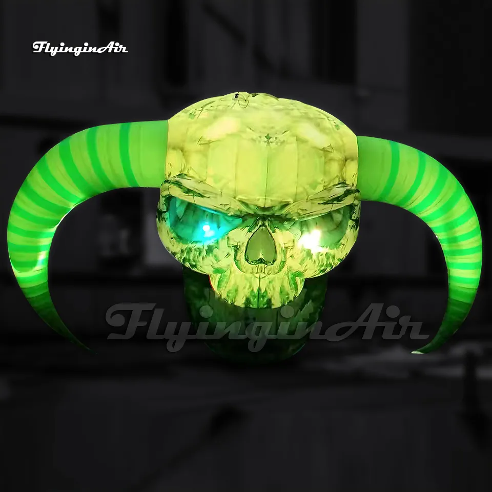 Inflatable Costumes Halloween: Green Skull Demon Head, Outdoor ...
