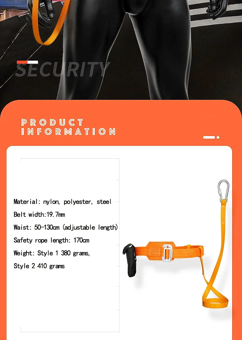 Marine Safety Harness Set Single Waist, Wear Resistant, High Altitude ...