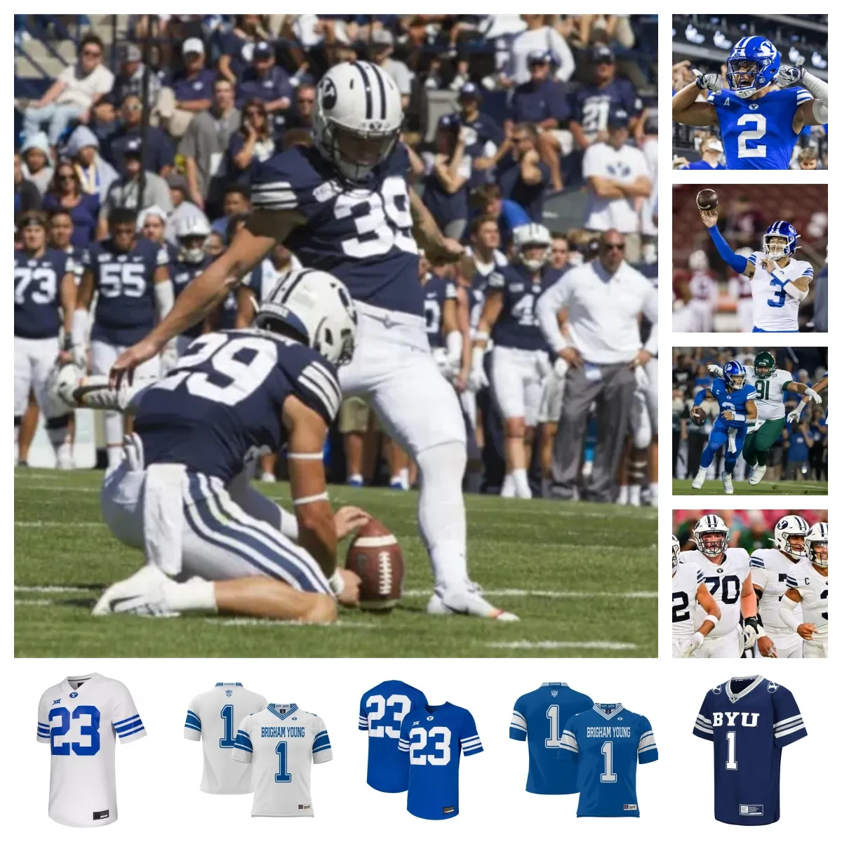 Brigham Young Cougars Football Jerseys - LJ Martin, Raider Damuni ...