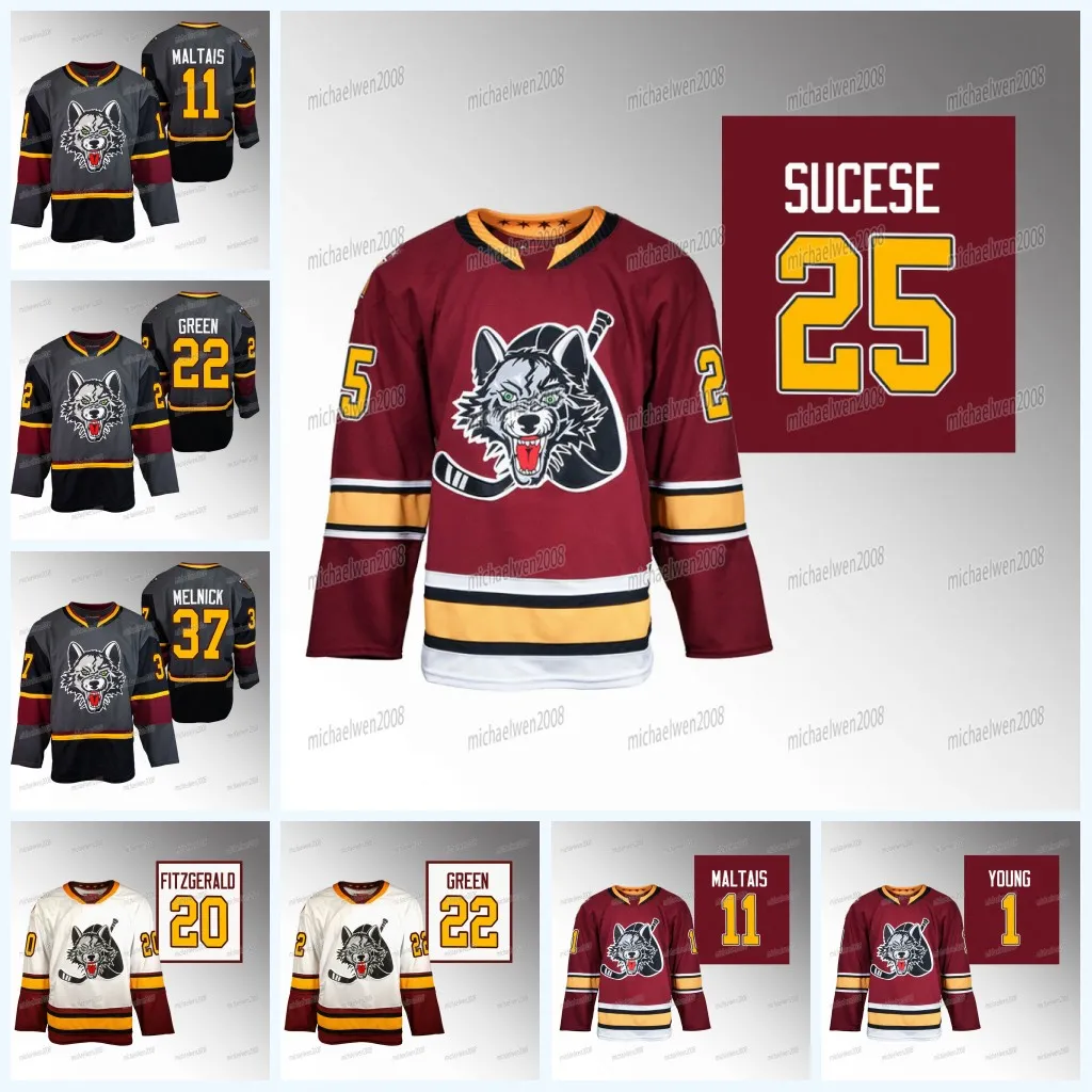Chicago Wolves 2024 Hockey Jersey | 30th Season Player Jersey | Wendell ...