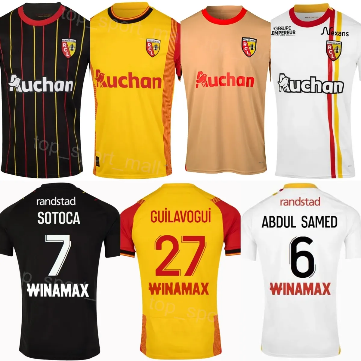 23/24 Club Team Soccer RC Lens Jersey 3 MACHADO 27 GUILAVOGUI 7 SOTOCA ...
