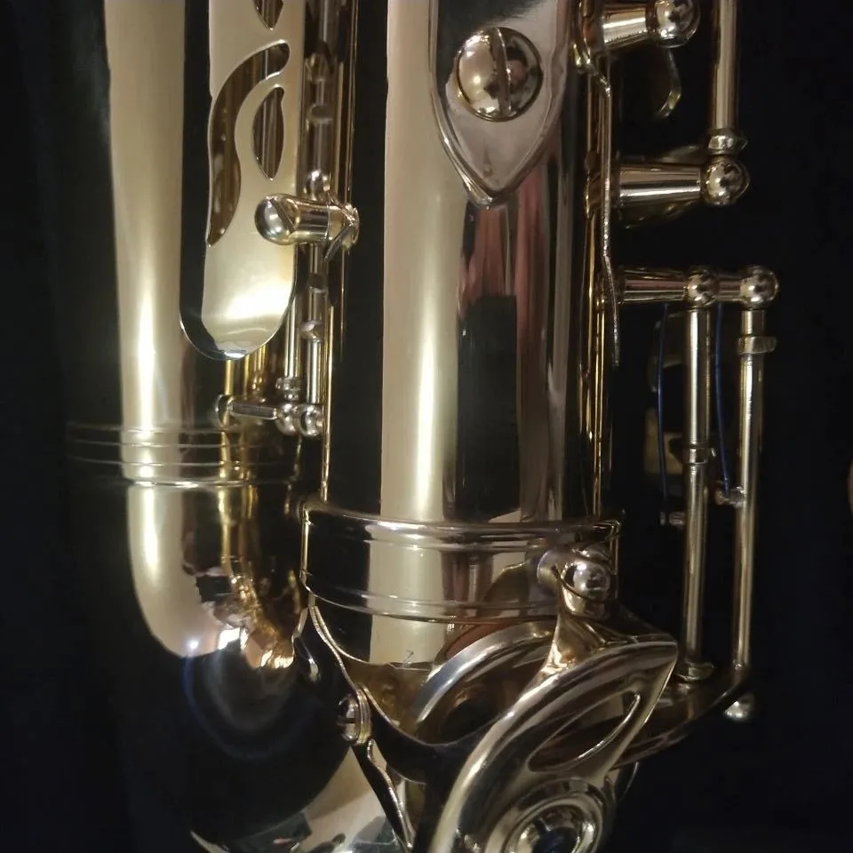 DHgate.com:Gold-flat E-tone professional Alto sax brass gold-plated 901 ...