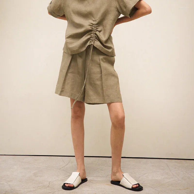 DHgate.com:Womens Linen Shorts: Summer High-Waisted Casual Harajuku ...