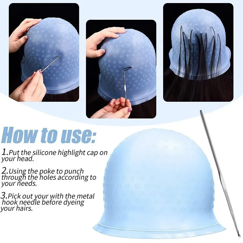 DHgate.com:Professional Hair Coloring Silicone Cap Set - Reusable ...