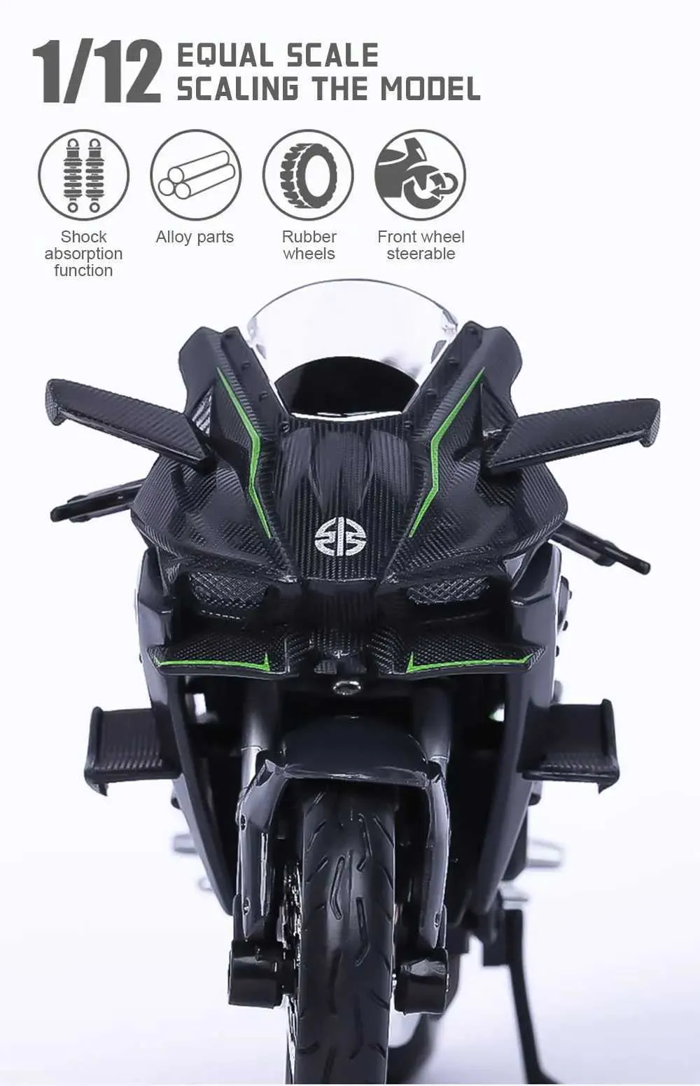 Other Toys Maisto 1 12 KAWASAKI NINJA H2R Motorcycle Alloy Diecast ...