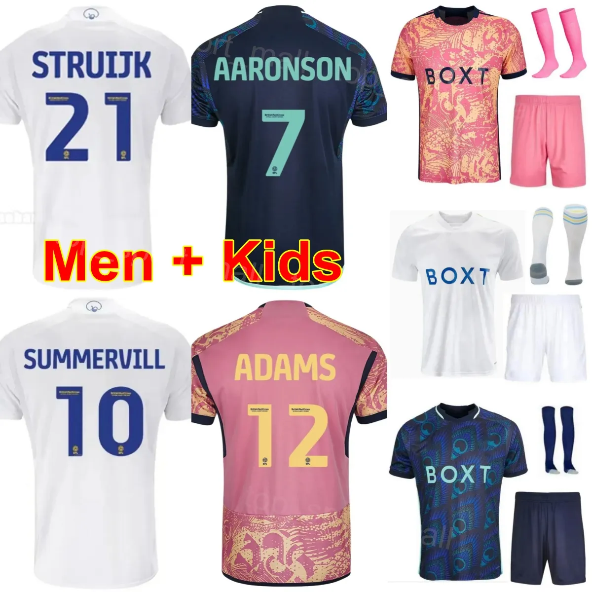 2024 Leeds Soccer United Football Jersey Shirt, 23 24 Georginio Rutter ...