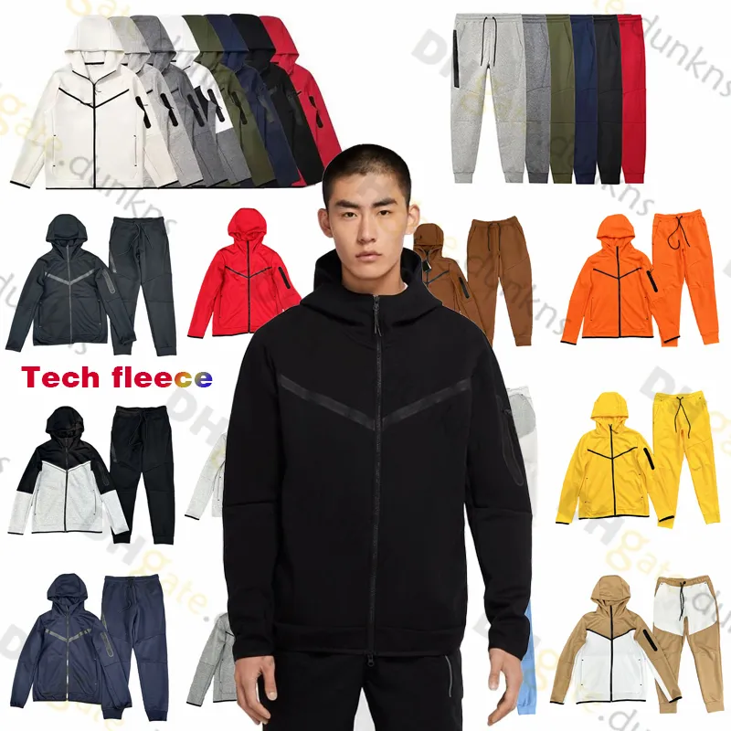 Mens Designer Tracksuit Set: Tech Hoodie, Fleece Jacket & Pants Ideal ...