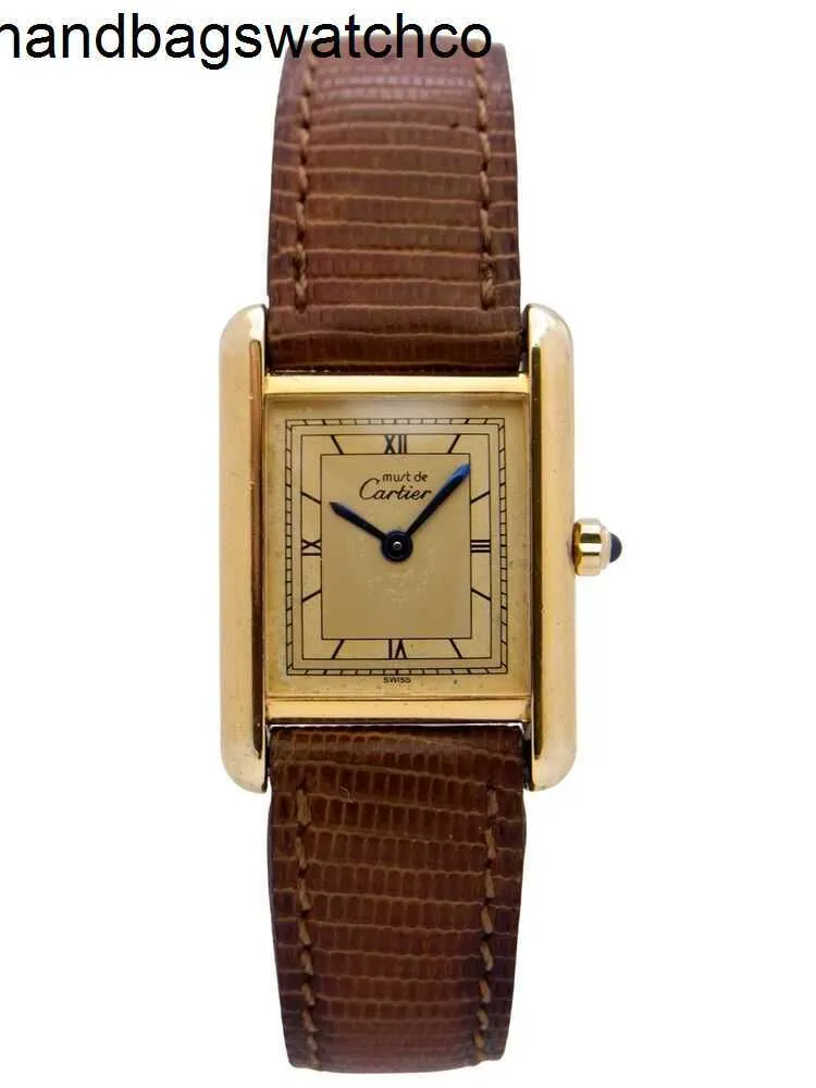Luxury Quartz Movement C artierrsWatch Tank solo Unisex Quartz Must de ...