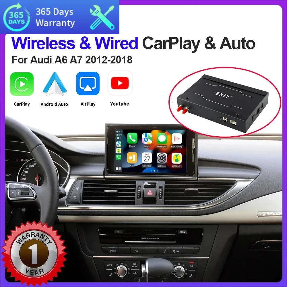 سيارة جديدة لاسلكية Apple Carplay Android Auto Interface لـ Audi A6 A7 ...