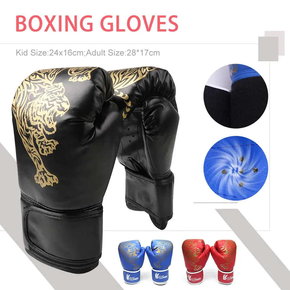 Breathable PU Leather Boxing Gloves For Adults And Kids Sand Bag Design ...