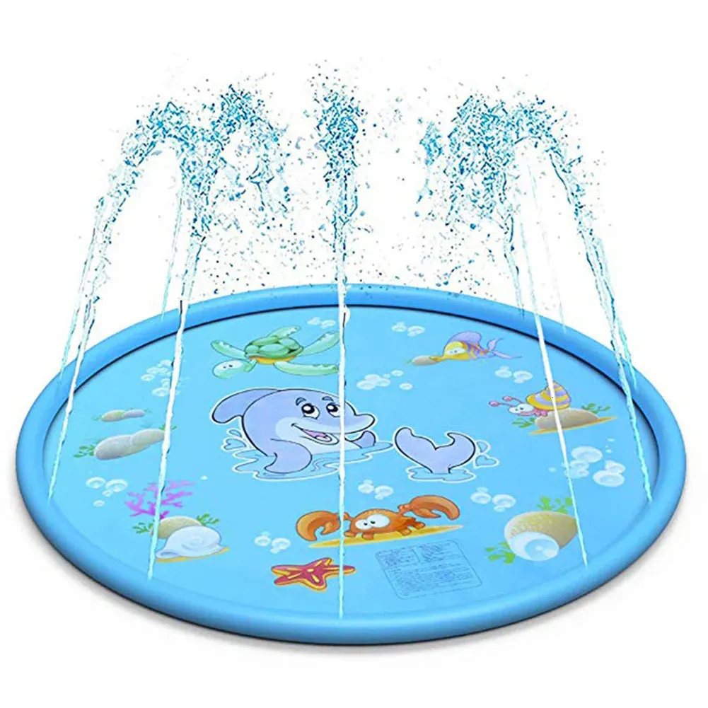 68 Sprinkler Splash Pad - Kids Water Play Mat for Summer Fun! Toddler ...