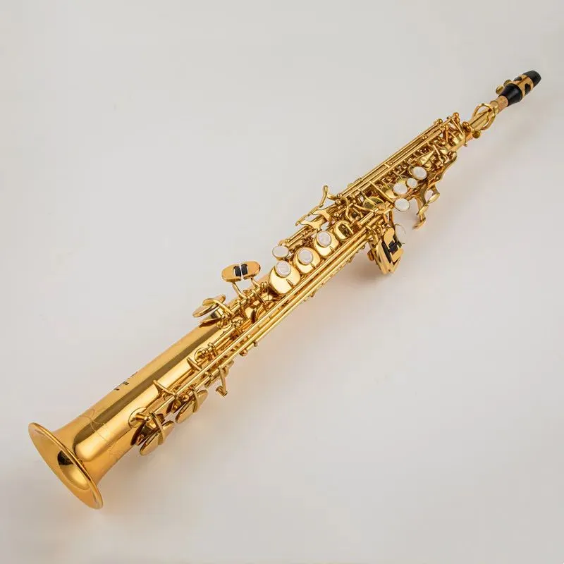 Premium Japanese Soprano Saxophone - Bb Straight Sax, Brass Body ...