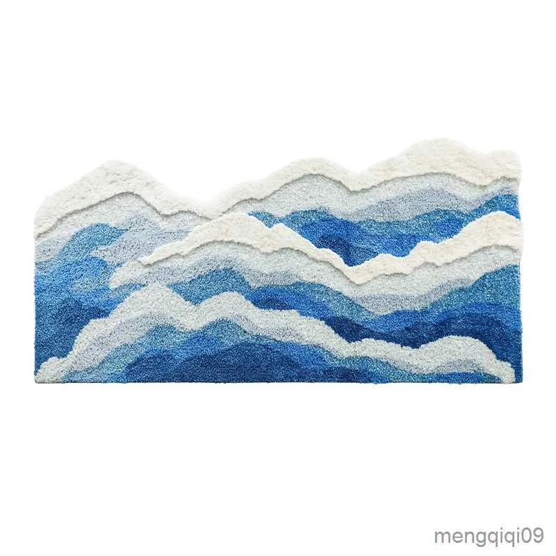 Carpet Aesthetic Ocean Bedroom Rug Soft Scenic Wave Bedside Carpet ...
