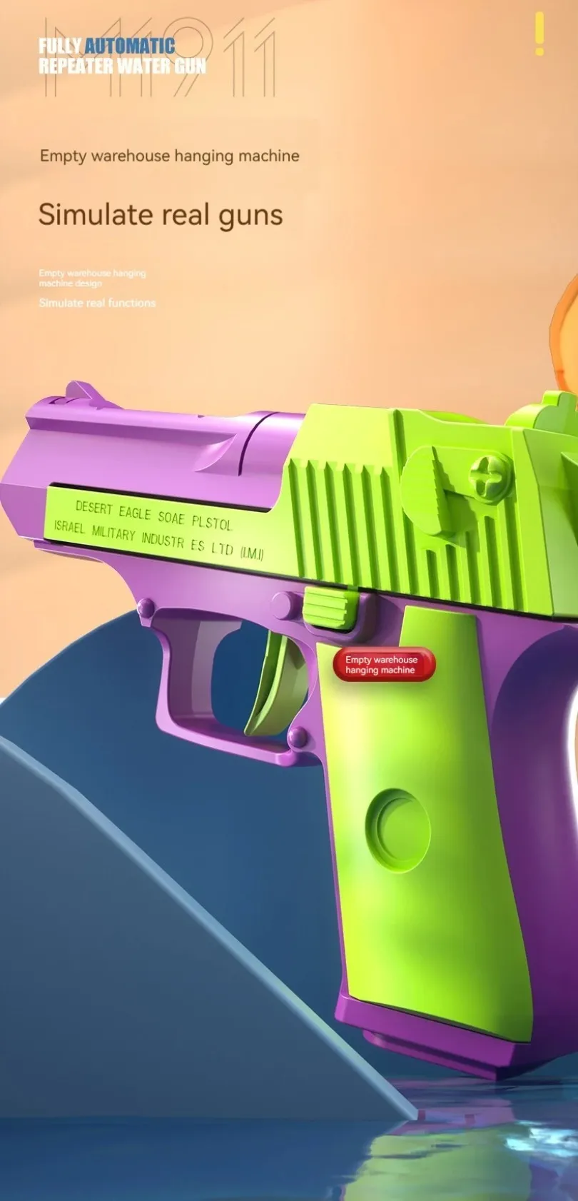 3D Radish Toy Gun Model Cannot Shoot M1911 Pistol Desert Eagle Empty ...