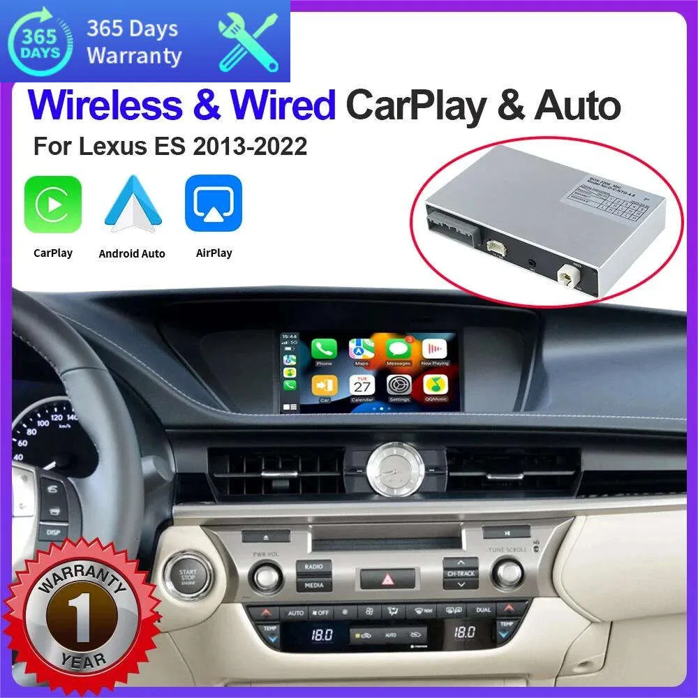 Wireless CarPlay Android Auto Module For Lexus ES 2013 2024: MirrorLink ...