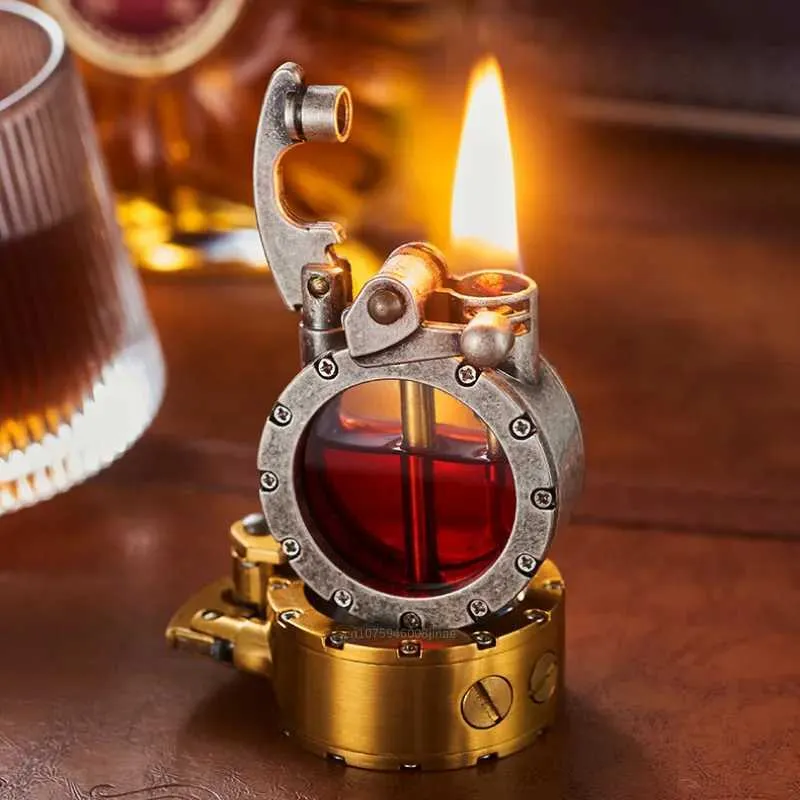 Unique Lighters: Retro Transparent Fuel Tank Lighter, Metal Rocker ...