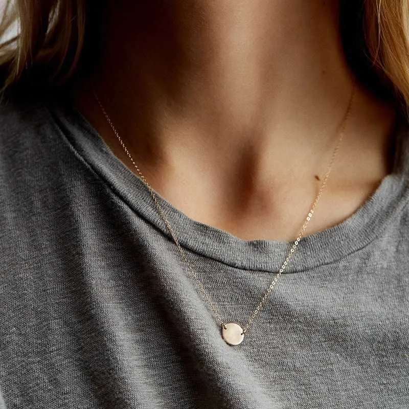 Engraved Korean Style Stainless Steel Chain Necklace With Custom Letter ...