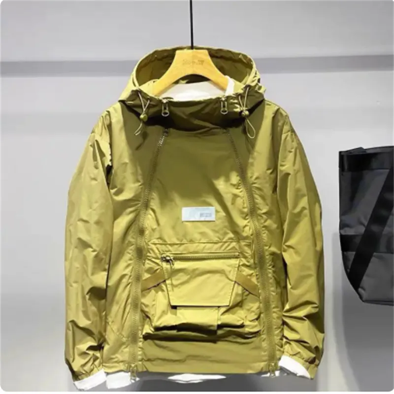 DHgate.com:Mens Double Zip Hooded Outdoor Jacket, Black, Sportswear ...