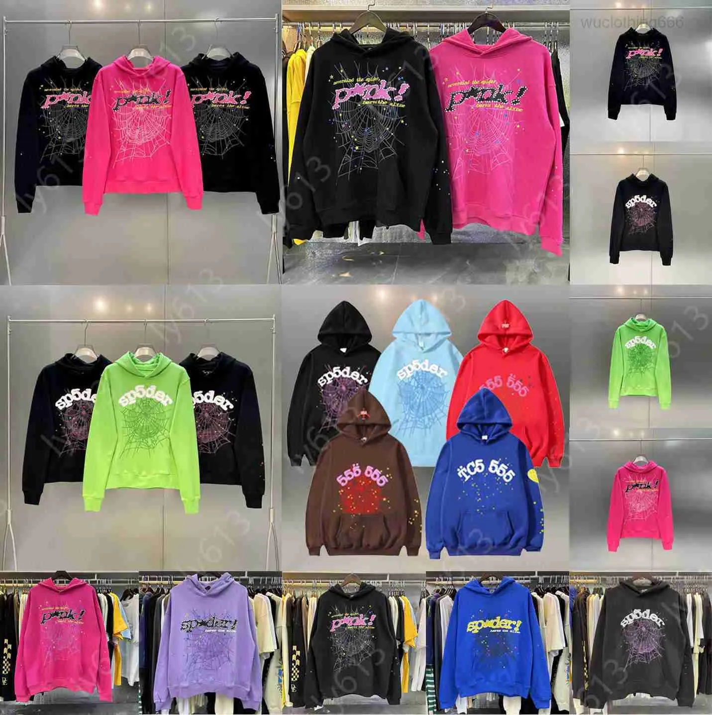 Spider Young Thug Pink Puff Print Womens Heavy Fabric Pink Pullover ...