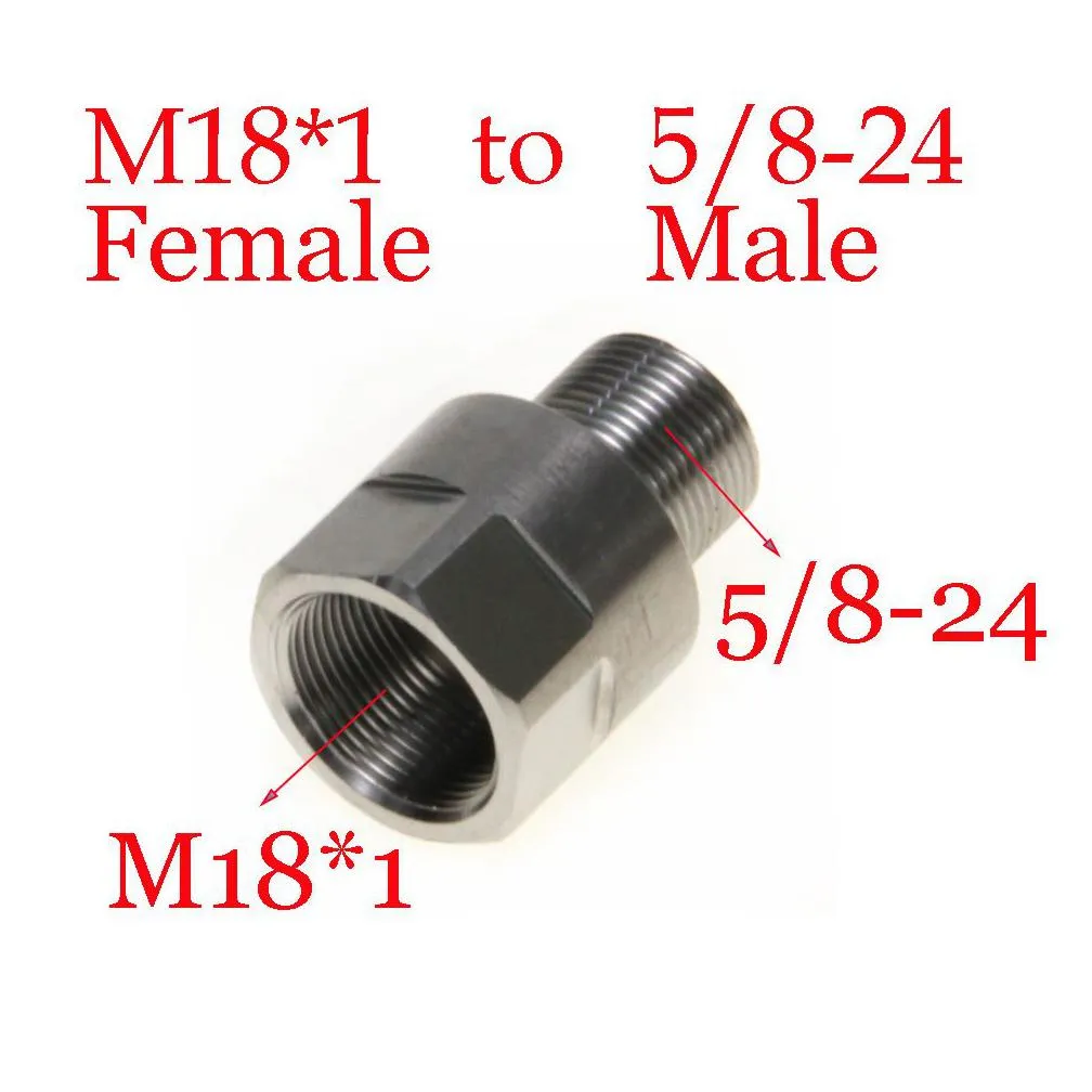 Stainless Steel Thread Adapter M18X1 Female To 5/8 24 Male Ls1 Fuel Pressure With Soent Trap For ...