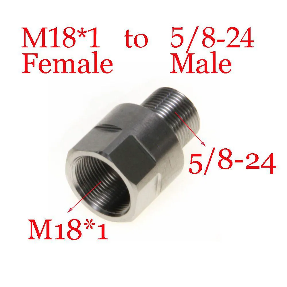 Stainless Steel Thread Adapter M18X1 Female To 5/8 24 Male Ls1 Fuel Pressure With Soent Trap For ...